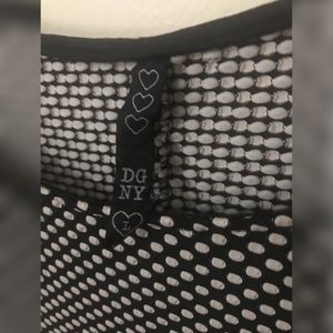 Dgny | Dresses | Dgny Polka Dot Black And Beige Elegant Dress | Poshmark